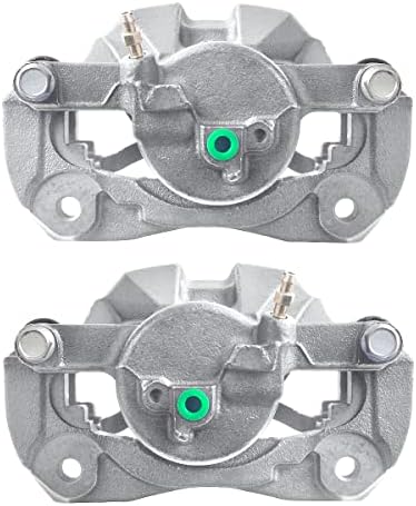 AutoShack Front Brake Calipers Set of Assembly with Bracket Replacement ...