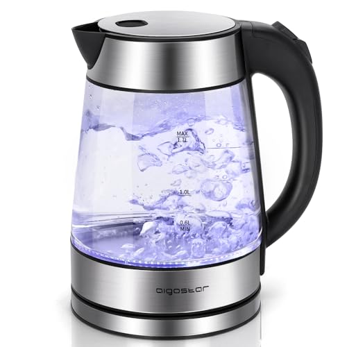 Clear Glass Kettles That Features LED Illuminated Display - Internet Eyes