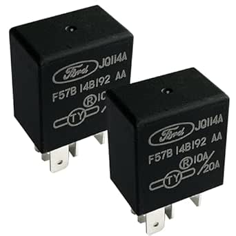 Amazon.com: 2Pcs F57B 14B192 AA 10A/20A 12VDC 5Pins Automotive Relay ...