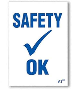 Amazon.com: Static Cling Car Inspection Stickers - Safety Ok (100 per ...