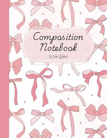 Pink Coquette Composition Notebook: Cute Girly , Coquette Aesthetic ...