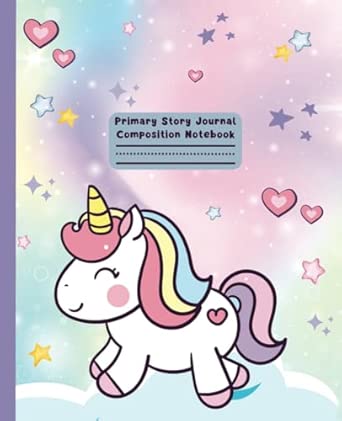 Amazon.com: Kawaii Unicorn Primary Story Journal Composition Notebook ...