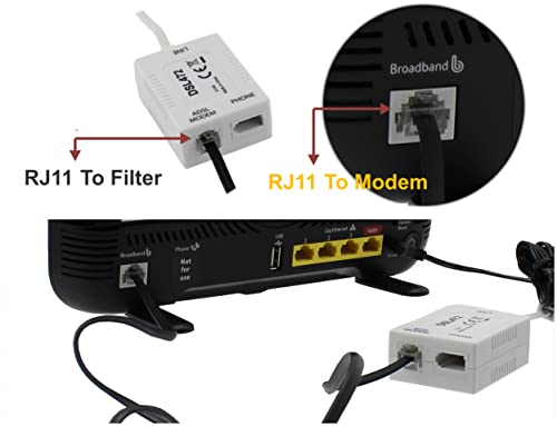 Reulin 20M Flat Landline Telephone Broadband Cable Cord, Wifi Modem ...