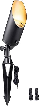 Gardenreet Brass Landscape Spotlights Low Voltage - Outdoor LED Uplight ...