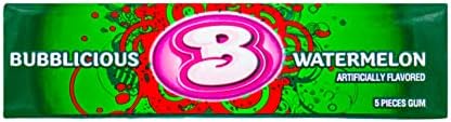 Amazon.com : Bubblicious Watermelon Wave Bubble Gum 18 packs (5ct per ...