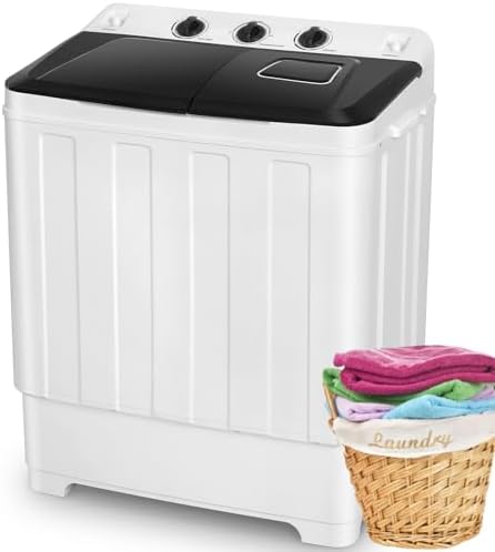 Amazon.com: Nictemaw Portable Washing Machine 30lbs Capacity Twin Tub ...