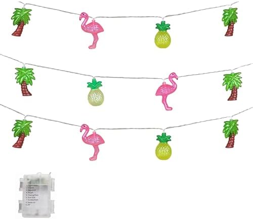 Amazon.com: Summer 14 ft 20Led Flamingo Pineapple String Lights ...