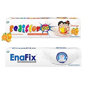 PediflorKidz Anticavity Fluoride Orange Flavor Toothpaste for children ...