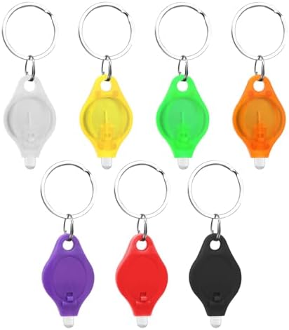 Rabi 6 Pack Mini LED Flashlight Keychain Ultra Bright Key Ring Light ...