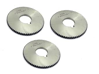 Pack of 3 Pcs Slitting Saw Cutting HSS M2 Blades-Keyway Hole : Amazon ...