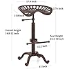 Amazon.com: LOKKHAN Tractor Seat Bar Stool-Rustic Industrial Bar Stool-Farmhouse Cast Iron ...