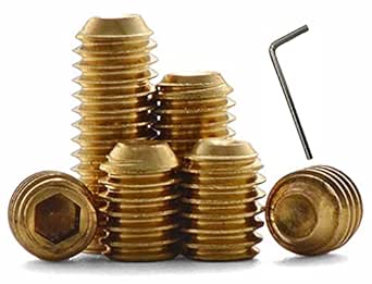 HSCRSTAR M2x2.5mm 20pcs Brass hex Socket Set Screw headness grub Screw ...