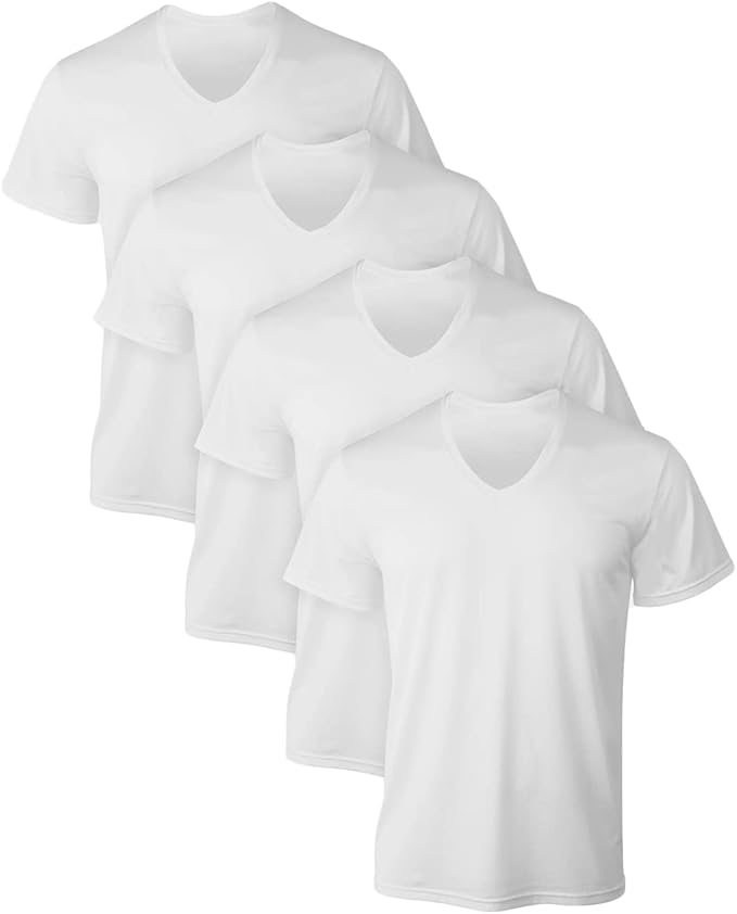 Hanes Ultimate Men's X-Temp Mesh V-Neck Undershirts, 4-Pack Extended ...