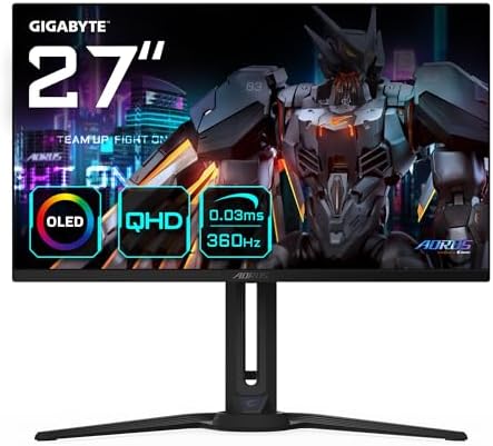 Alienware AW2725DF 27 Inch QHD (2560x1440) Gaming Monitor, 360Hz, QD ...