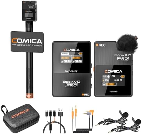 Amazon.com: COMICA BoomX-D2 PRO 2.4G Professional Wireless Lavalier ...