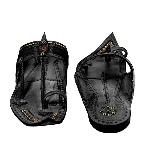 FeRus Men's Black Kolhapuri Chappal Slippers Kholapuri Footwear Casual ...