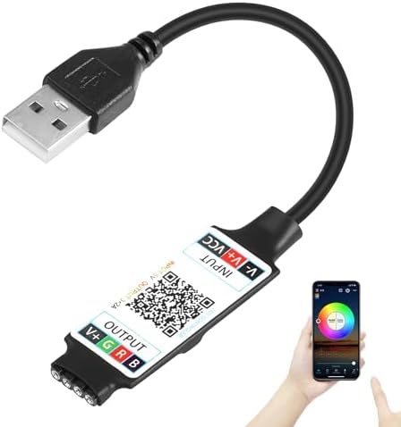 CERRXIAN Mini RGB Bluetooth Controller,USB 5V Bluetooth Led Light ...
