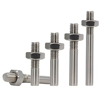 Amazon.com: 304 Stainless Steel Single-Ended Stud M10, 5-Pack Threaded ...