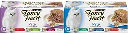 Fancy Feast Wet Cat Food Variety Packs - Deli Supper and Seafood Supper ...