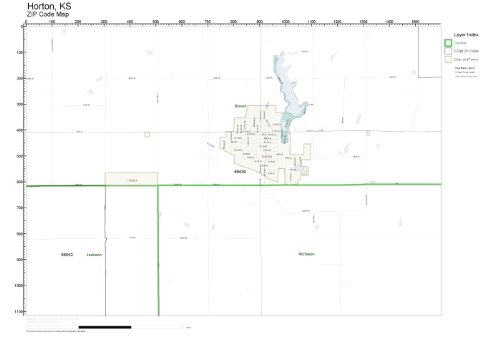 ZIP Code Wall Map of Horton, KS ZIP Code Map Laminated: Amazon.com ...