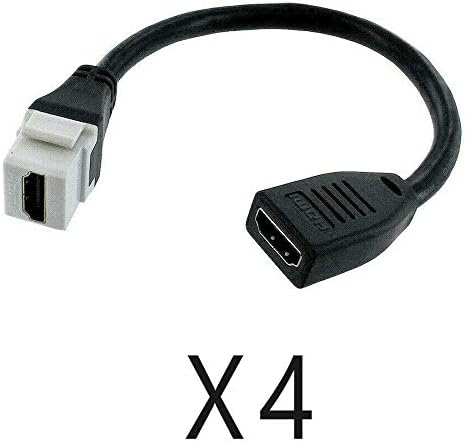 Amazon.com: 4 Pack - HDMI Keystone Wall Plate Insert Coupler Jack w| 6 ...