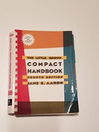The Little Brown Compact Handbook: Aaron: 9780321143242: Amazon.com: Books