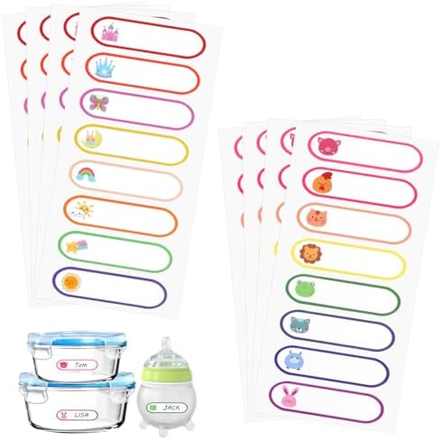 Amazon.com : Dimeho 64 Pcs Name Tag Labels Waterproof Write-On Bottle ...