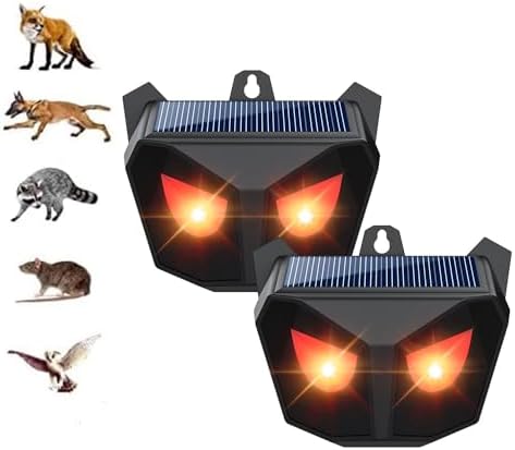 Animal Repellent,Set of 2, Outdoor Cat Repellent, wolf Deterrents,USB ...