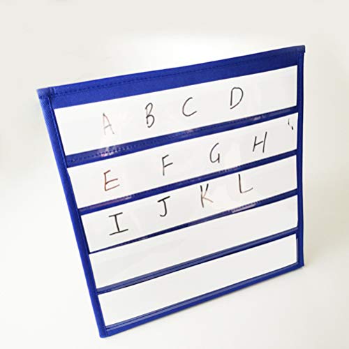 NUOBESTY Tabletop Pocket Chart Stand Small Teaching Pocket Chart ...