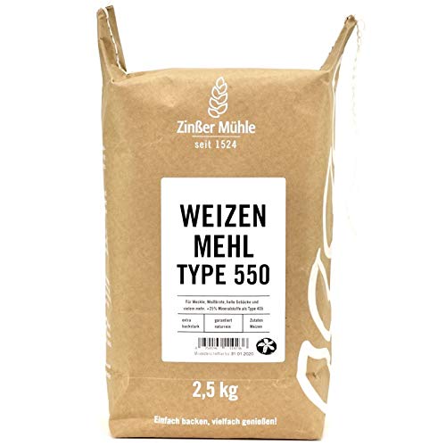 Weizenmehl Type 550 2,5 kg : Amazon.de: Lebensmittel & Getränke