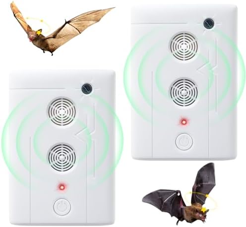 Amazon.com: 2 Pack Ultrasonic Bat Repellent Plugin, Bat Deterrent to ...