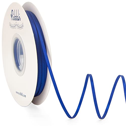 Snapklik.com : Ribbli Cobalt Blue Satin Ribbon 1/8 Inch X Continuous ...