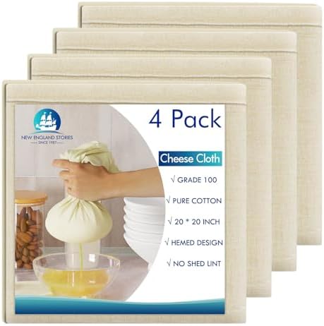 Amazon.com: 6 PCS Reusable Cheese Cloth for Straining, 20x20 Inch ...
