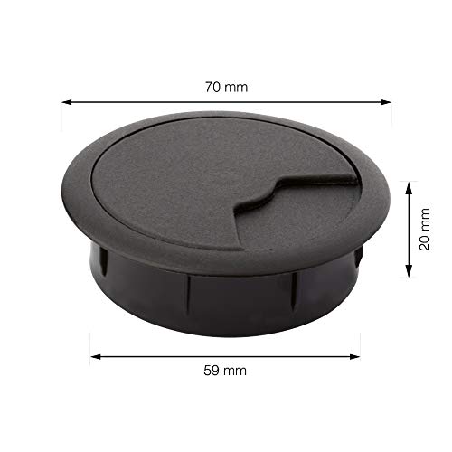 LouMaxx Cable Grommet Desk Diameter 60 mm – Set of 2 Desk Cable Guide ...