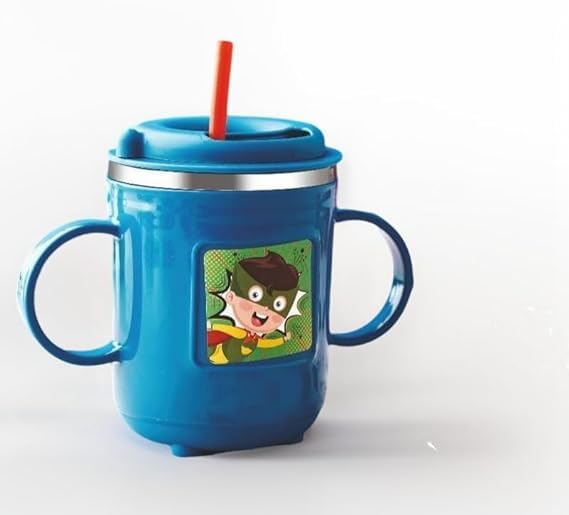 Kedarkantha Stainless Steel Milk Sipper Mug for Kids with Soft Silicone ...