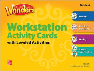 Reading Wonders, Grade 4, Workstation Activity Cards Package ...