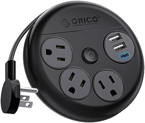Amazon.com: ORICO Travel Power Strip with USB Ports, 4 ft Flat ...
