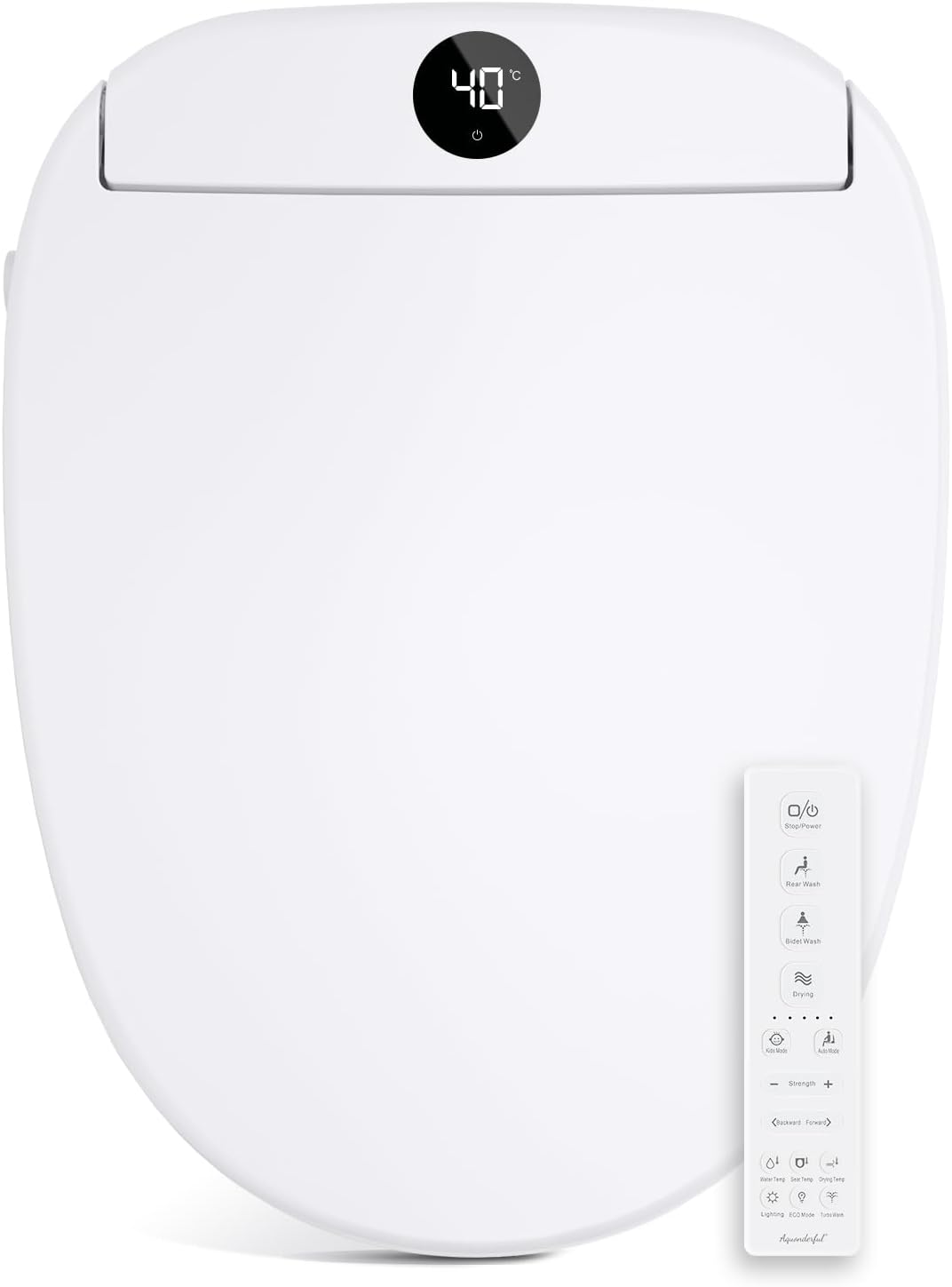 Electric Bidet Toilet Seat, Warm Water Bidet for Rear and Front Washing ...