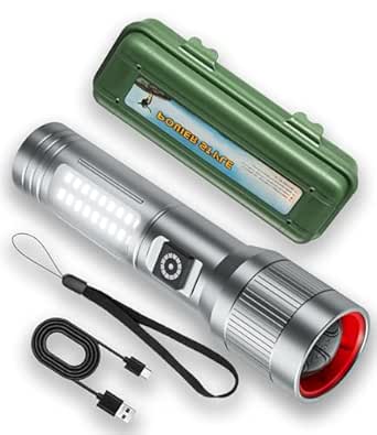 Rechargeable High Power LED Torch Light Long Distance Emergency Camping ...