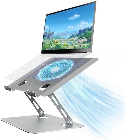 Amazon.com: Eiyikof Adjustable Laptop Stand Laptop Cooling Pad with Fan ...