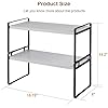 Amazon.com: ABLHIGM 2 Tier Modern Wooden Desktop Shelf Organizer, Space ...