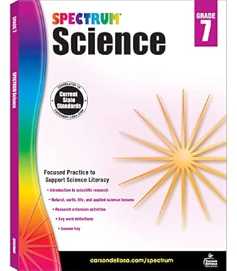 Spectrum Grade 7 Science Workbook, Middle School Books Covering Natural ...