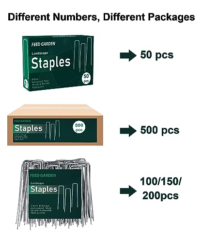 Snapklik.com : Galvanized Landscape Staples 6 Inch 50 Pack 11 Gauge ...