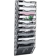 Amazon.com : superbpag Hanging File Organizer, 3 Pocket Wall File ...
