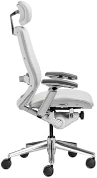 Nightingale IC2 Designer Leather Office Chair 7300D in White Frame w ...