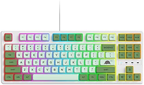 Amazon.com: Ussixchare 75 Percent Mechanical Gaming Keyboard 87 Keys ...