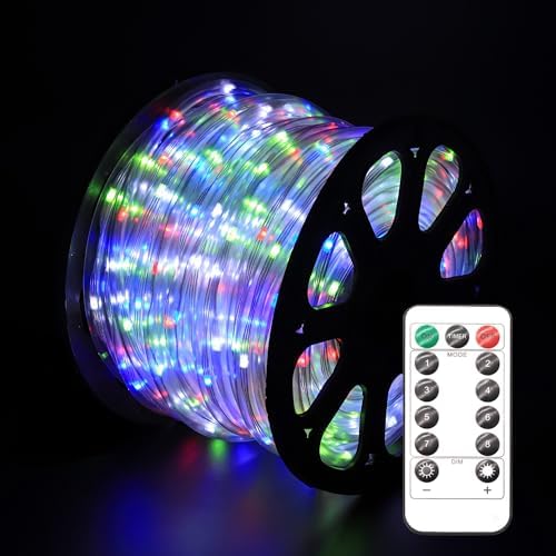 Amazon.com: LED Color Changing 18ft 180 LEDs 8 Color Settings Rope ...
