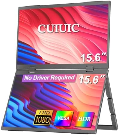 Amazon.com: VisionOwl Stacked Portable Monitor 15.6inch Dual Screen ...