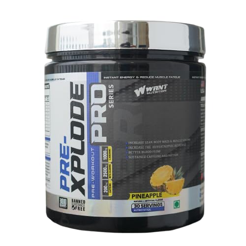 WANT NUTRITION PRE-XPLODE PREWORK OUT PRO SERIES 30 SERVINGS (PINE ...