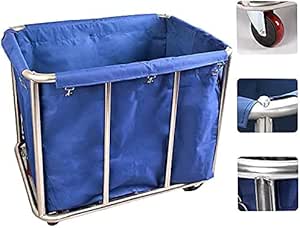 Amazon.com: Shelf Movable Trolleys Removable Bags With Laundry Hamper ...